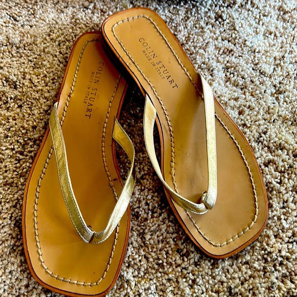 Colin Stuart | Shoes | Colin Stuart Made In Italy Gold Sandals | Poshmark